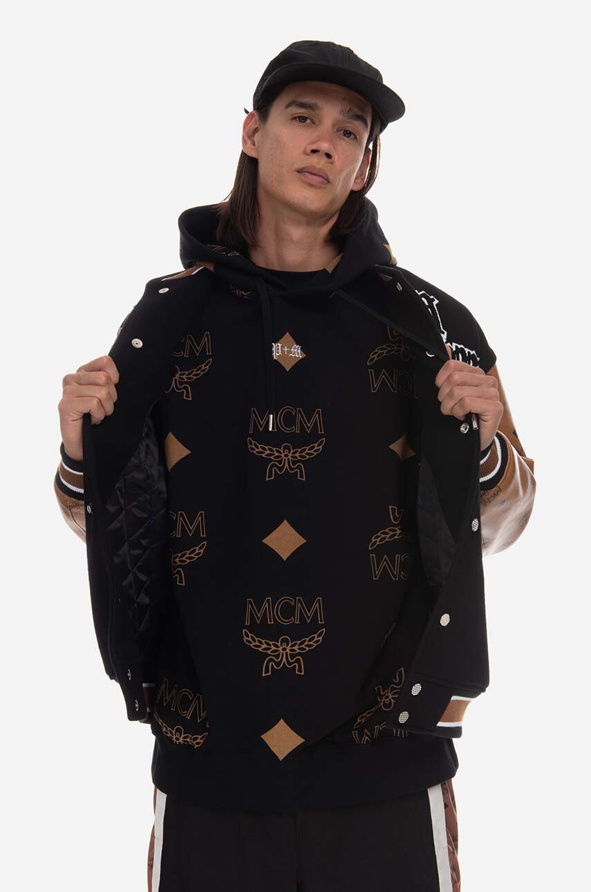 Phenomenon wool blend bomber jacket x MCM Stadium black color at PRM US