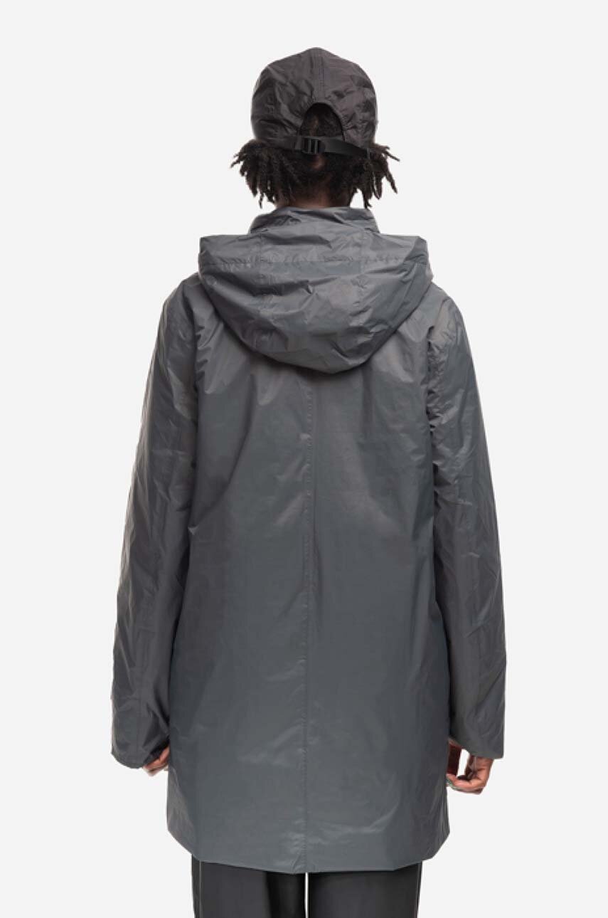 Rains jacket Padded Nylon Coat gray color | buy on PRM