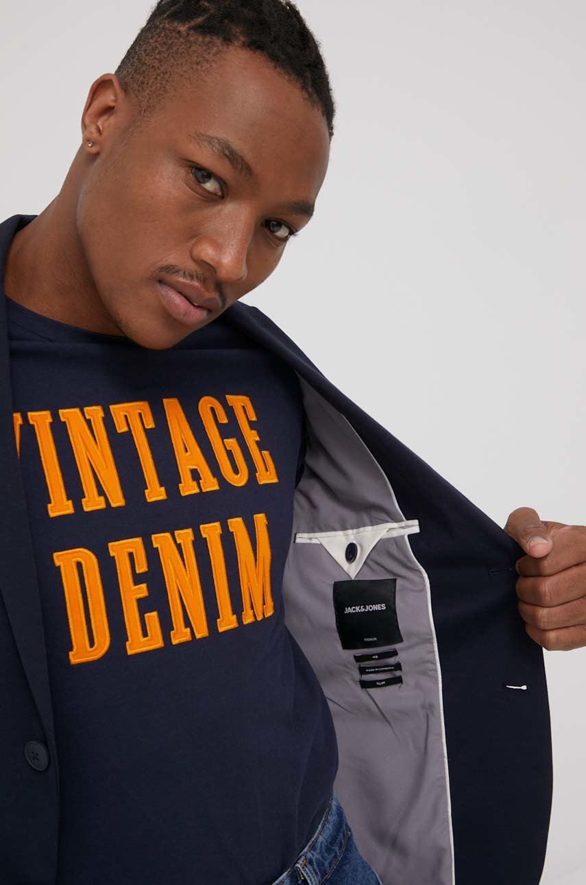 Sako Premium by Jack&Jones pánske, tmavomodrá farba | ANSWEAR.sk