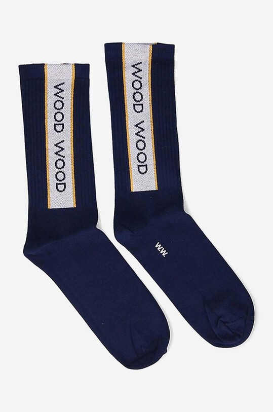 Wood Wood socks Conor Logo Sport socks navy blue color | buy on PRM