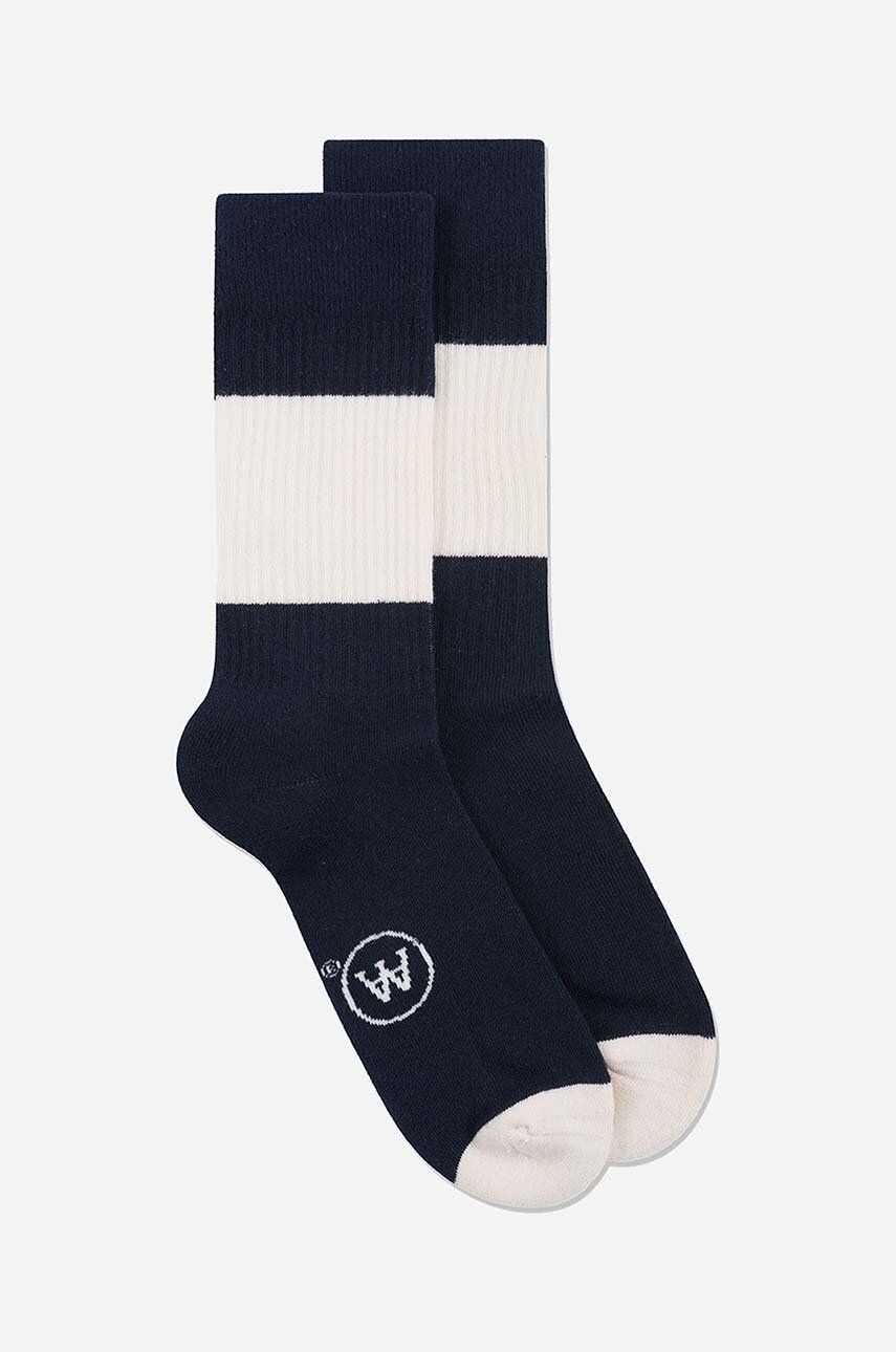 Wood Wood socks navy blue color at PRM US