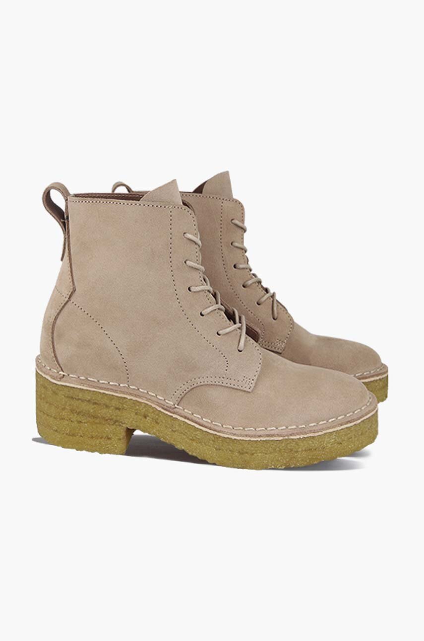 Clarks suede ankle boots Arisa Mail beige color | buy on PRM