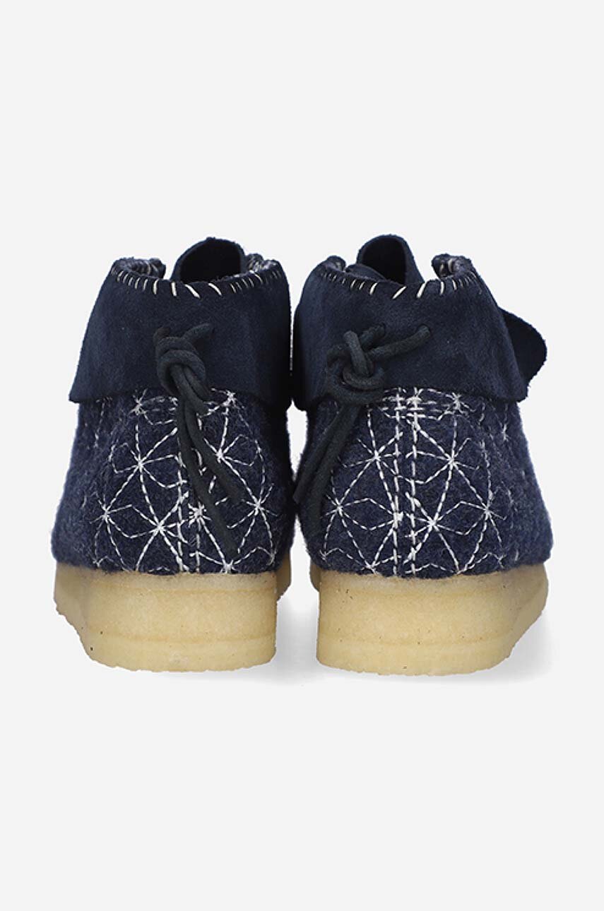 Clarks ankle boots Wallabee Boot women's navy blue color 26168706 at PRM US