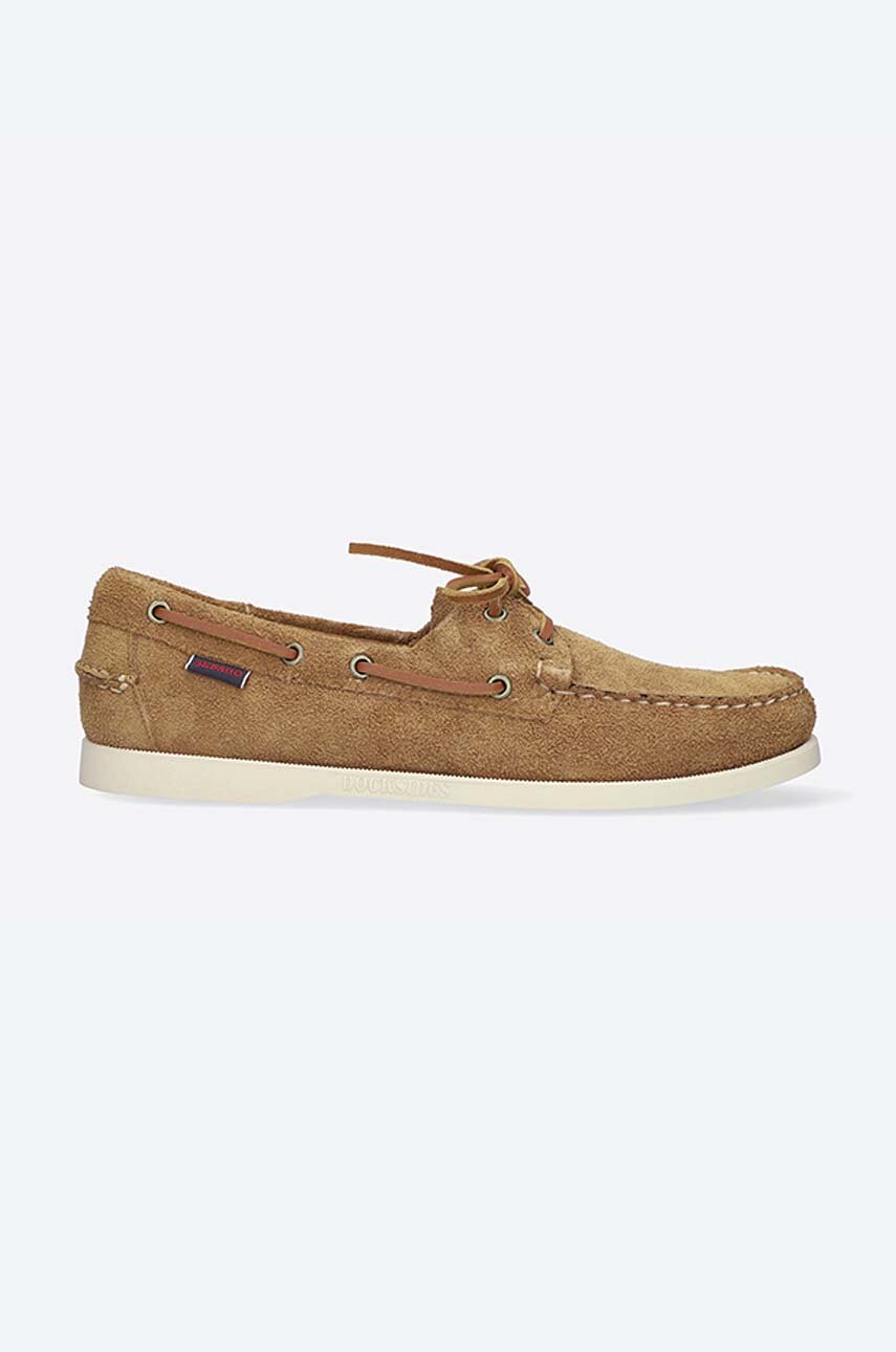 Sebago suede loafers men's brown color at PRM US