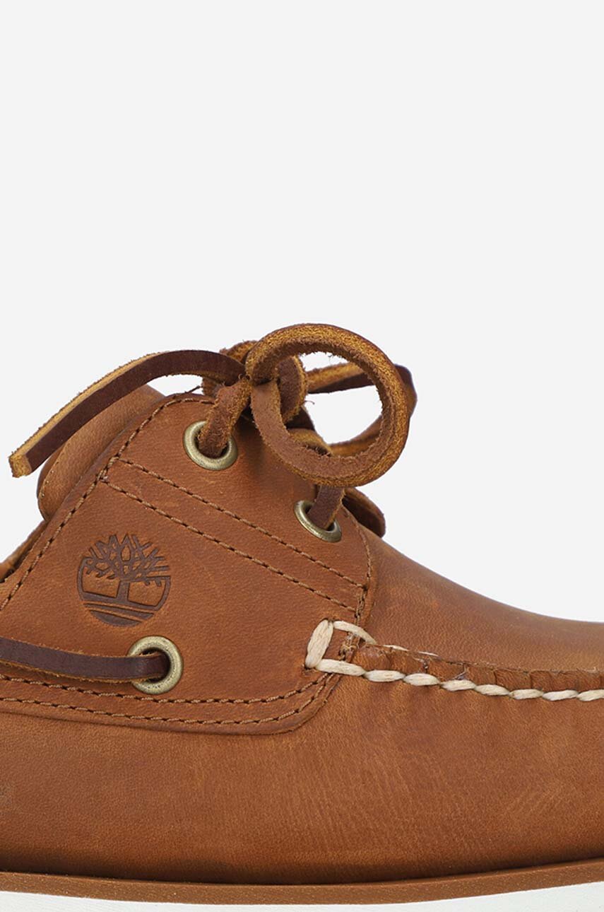 Timberland leather loafers Classic Boat 2 Eye men's brown color | buy ...