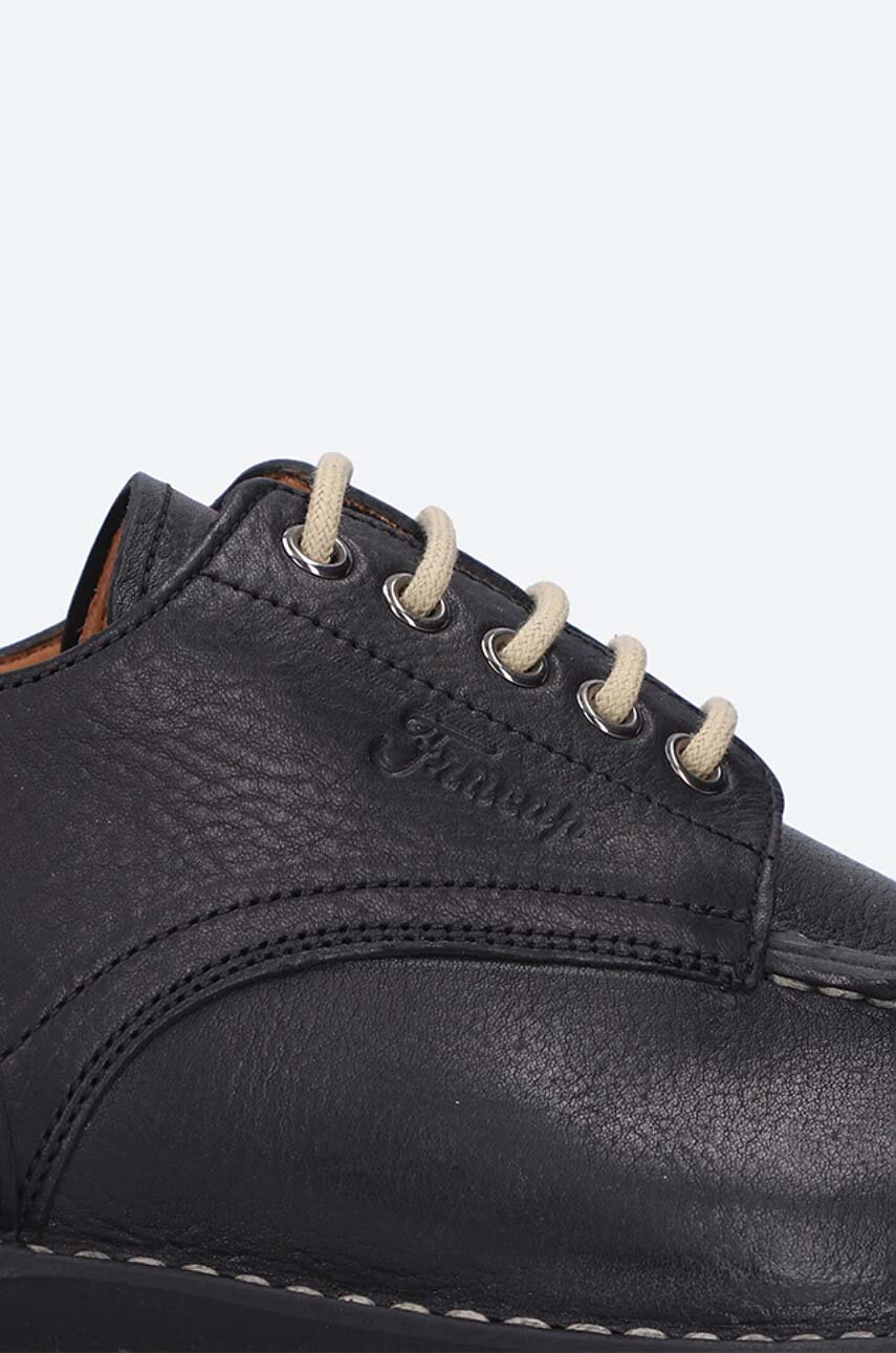 Fracap półbuty skórzane POSTMAN DERBY męskie kolor czarny POSTMAN.DERBY ...