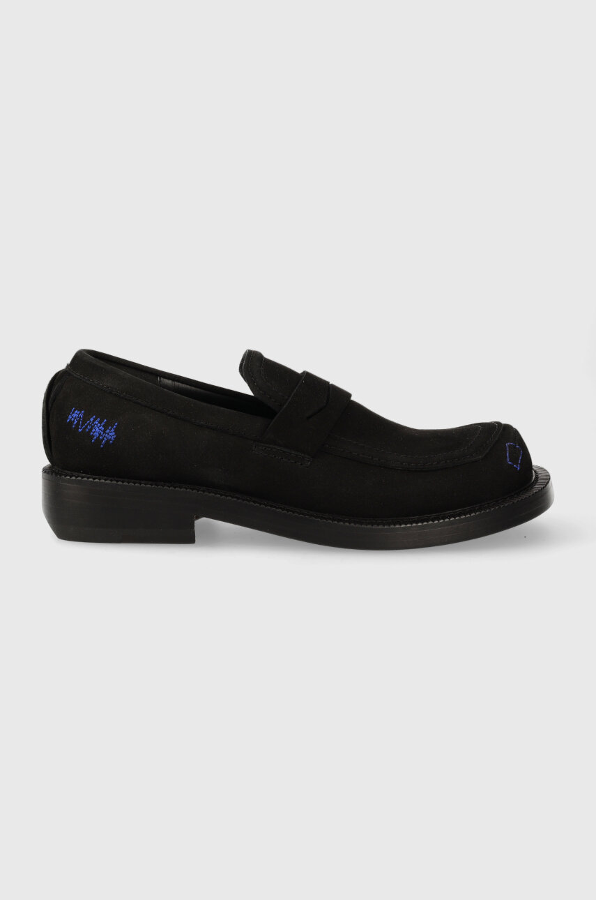 Ader Error Suede Loafers Ader Error Mens Black Color At Prm Us