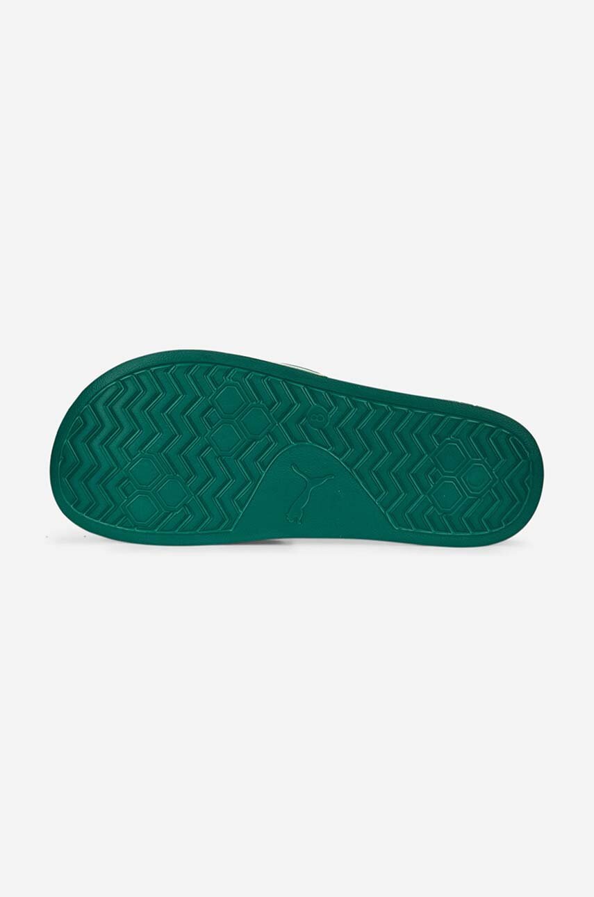 Puma suede sliders Leadcat 2.0 Suede Classic men's green color at PRM US
