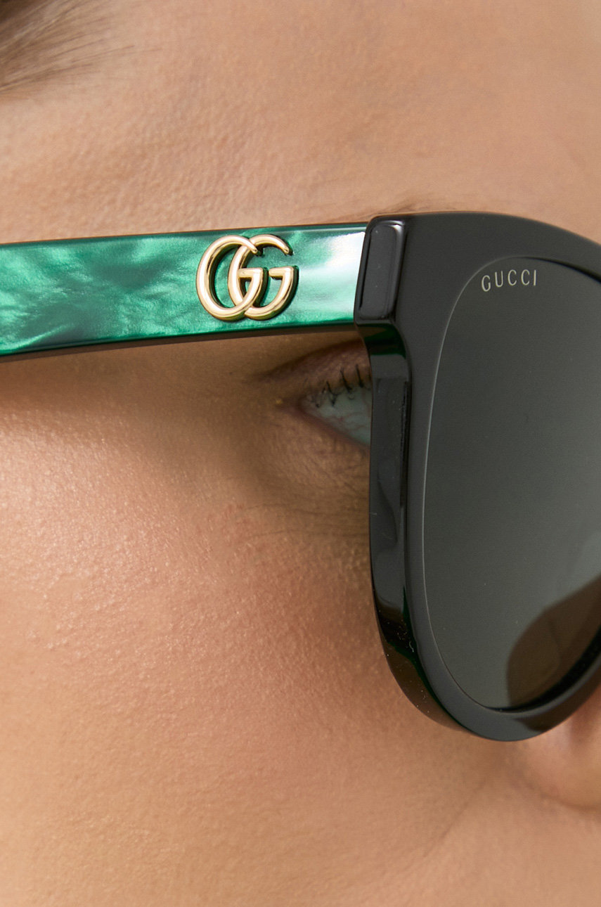 Gucci okulary przeciwsłoneczne damskie kolor zielony | Answear.com