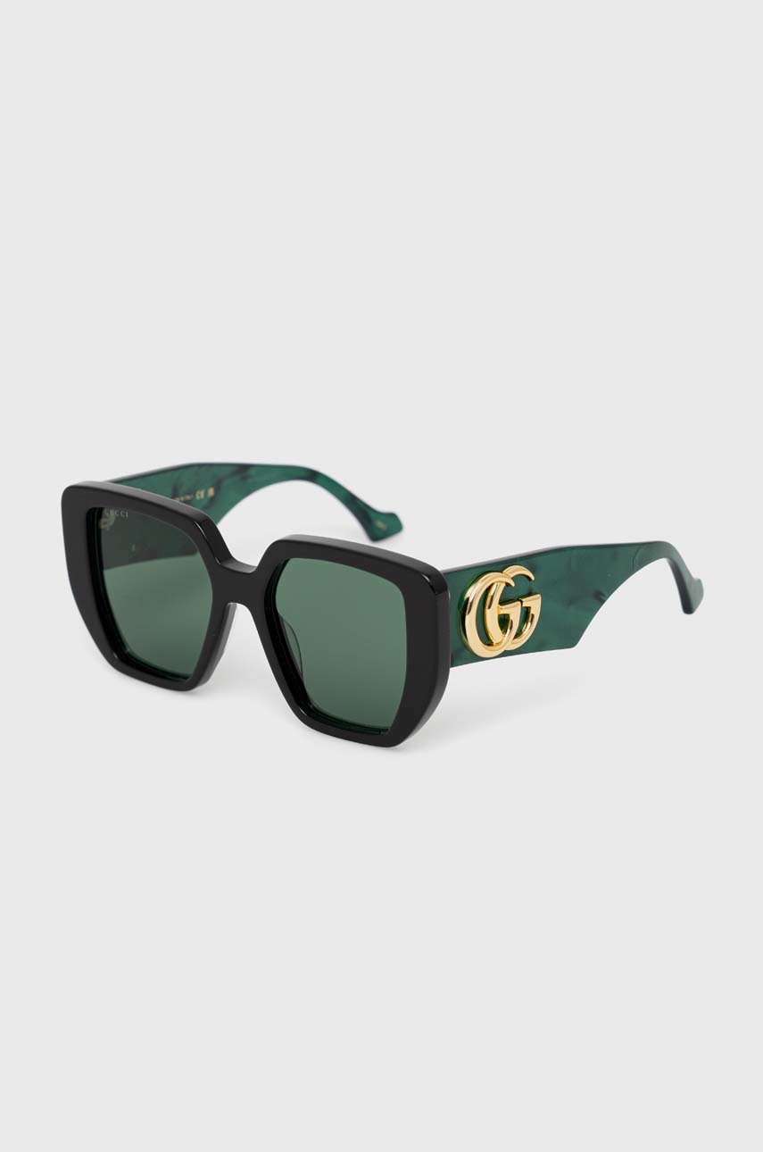 Gucci okulary przeciwsłoneczne damskie kolor zielony GG0956S | Answear.com