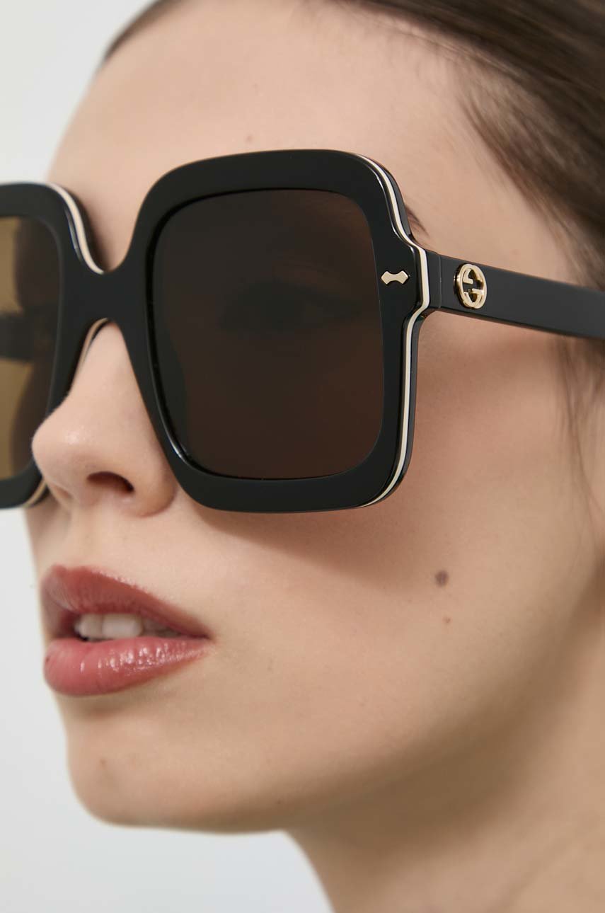 Gucci okulary przeciwsłoneczne damskie kolor czarny GG1241S | Answear.com