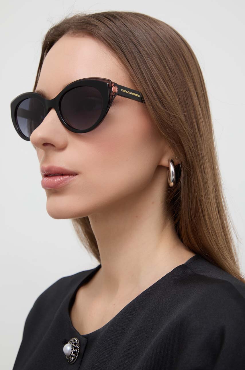 Carolina Herrera okulary przeciwsłoneczne damskie kolor czarny HER 0250 ...