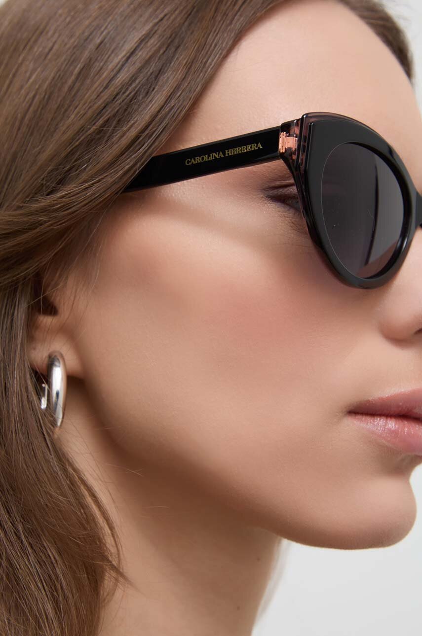 Carolina Herrera okulary przeciwsłoneczne damskie kolor czarny HER 0250 ...