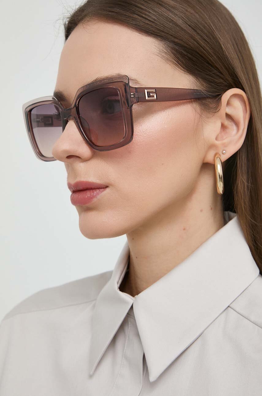 Guess okulary przeciwsłoneczne damskie kolor beżowy GU7908 5259Z ...