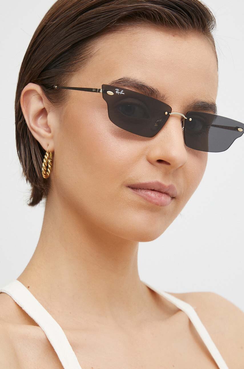 Ray-Ban okulary przeciwsłoneczne damskie kolor czarny | Answear.com