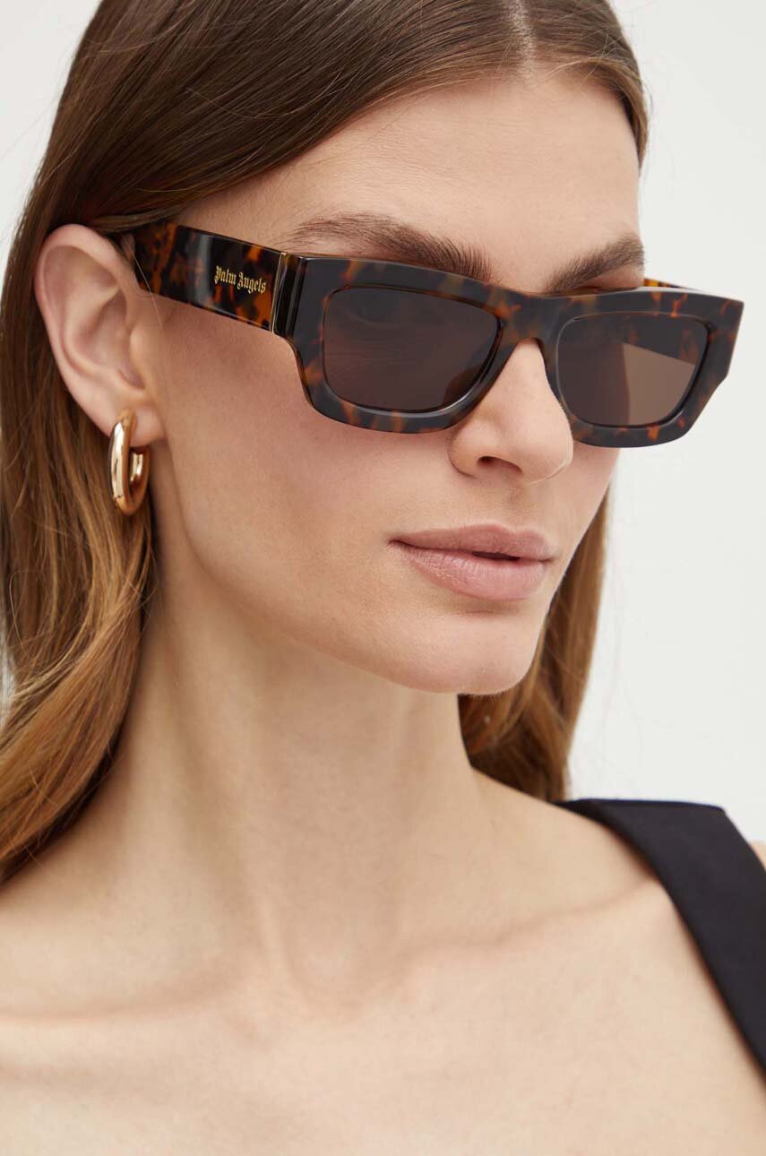 Palm Angels okulary przeciwsłoneczne kolor brązowy PERI048_536064 ...