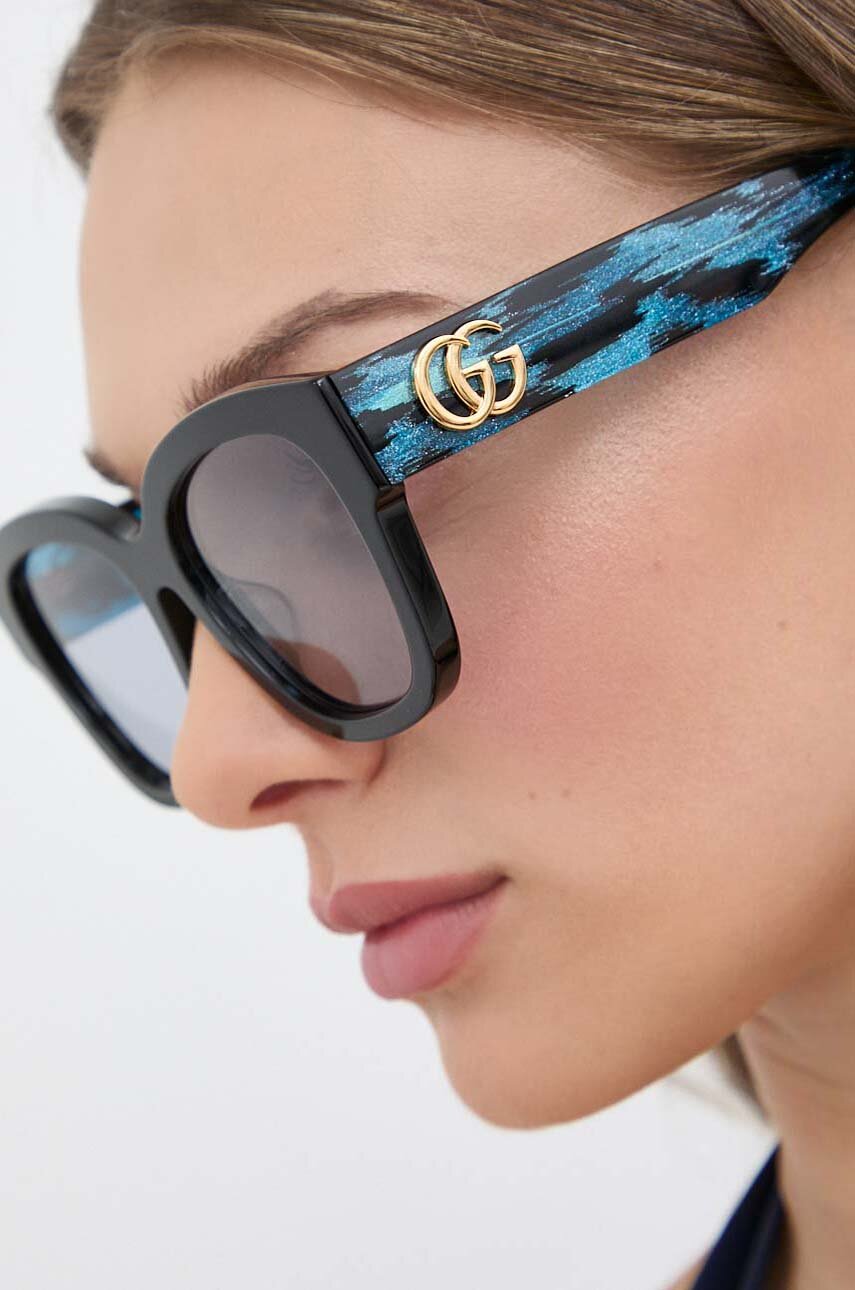 Gucci okulary przeciwsłoneczne damskie kolor czarny | Answear.com
