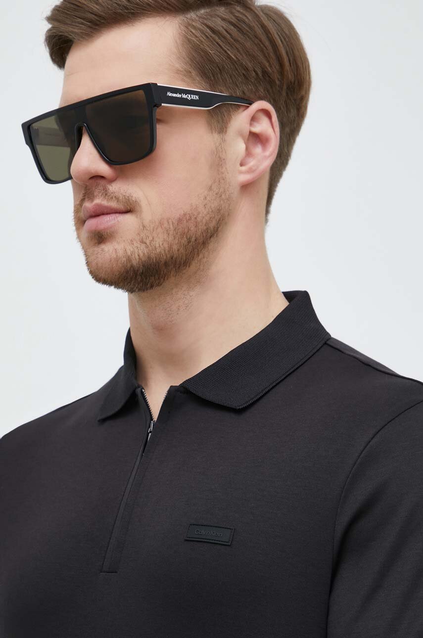 Сонцезахисні окуляри Alexander McQueen AM0354S чоловічі колір чорний ...