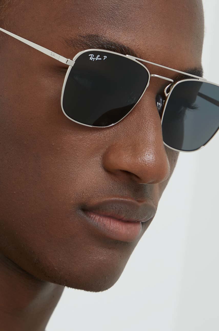 Ray-Ban okulary przeciwsłoneczne męskie kolor srebrny 0RB3588 | Answear.com