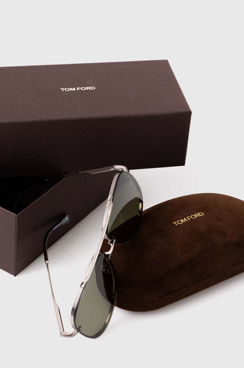 Tom Ford okulary przeciwsłoneczne męskie kolor srebrny FT1071_6214N ...