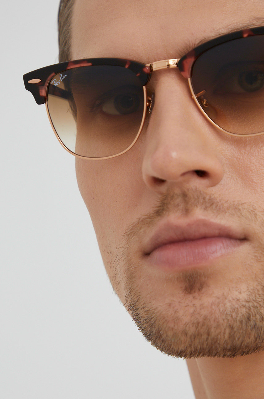 Ray Ban Okulary Clubmaster Kolor Brązowy 0rb3016 W Prm