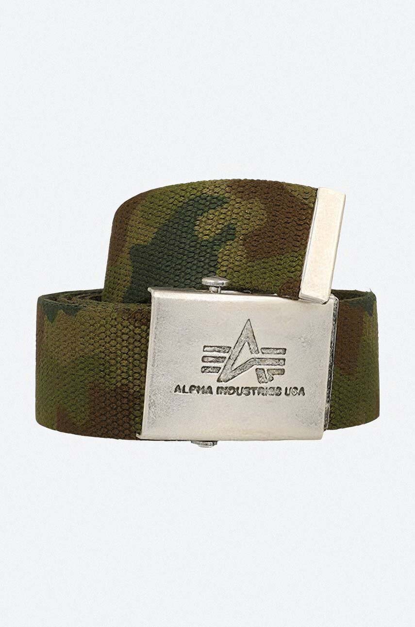 Alpha Industries pasek Heavy Duty Belt kolor zielony 100906.12-ZIELONY ...