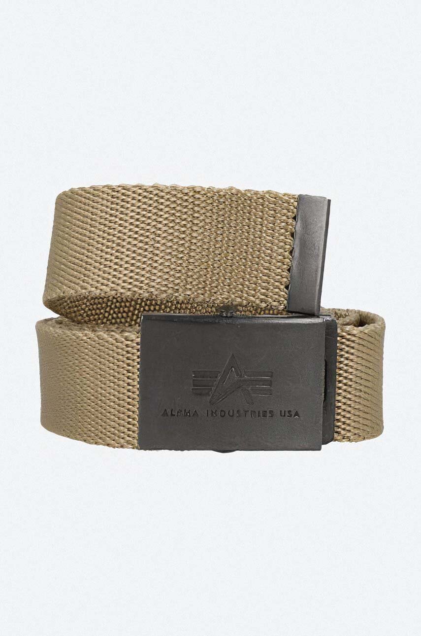 Alpha Industries belt Heavy Duty Belt brown color at PRM US