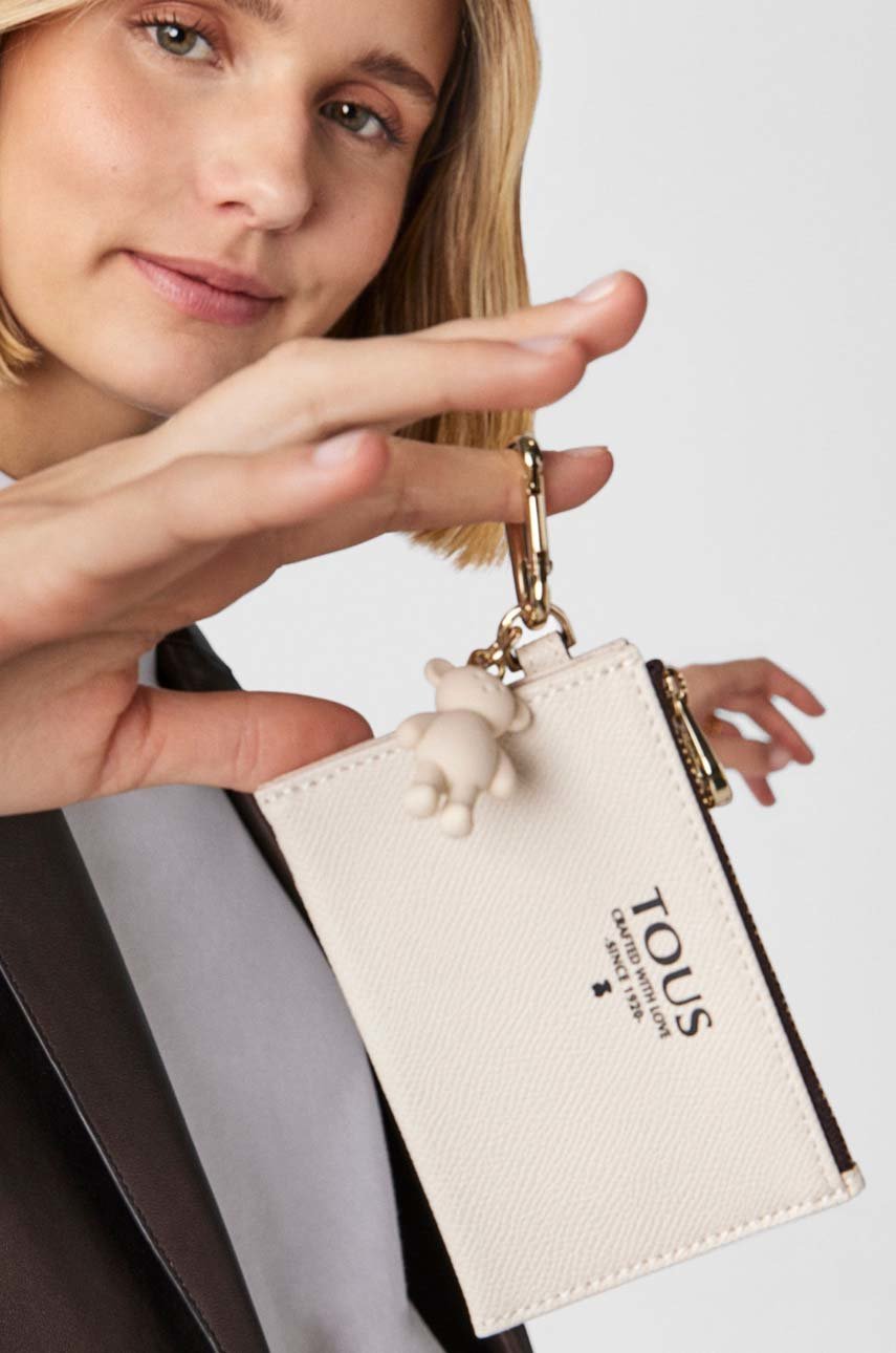 Tous etui na karty damski kolor beżowy | Answear.com