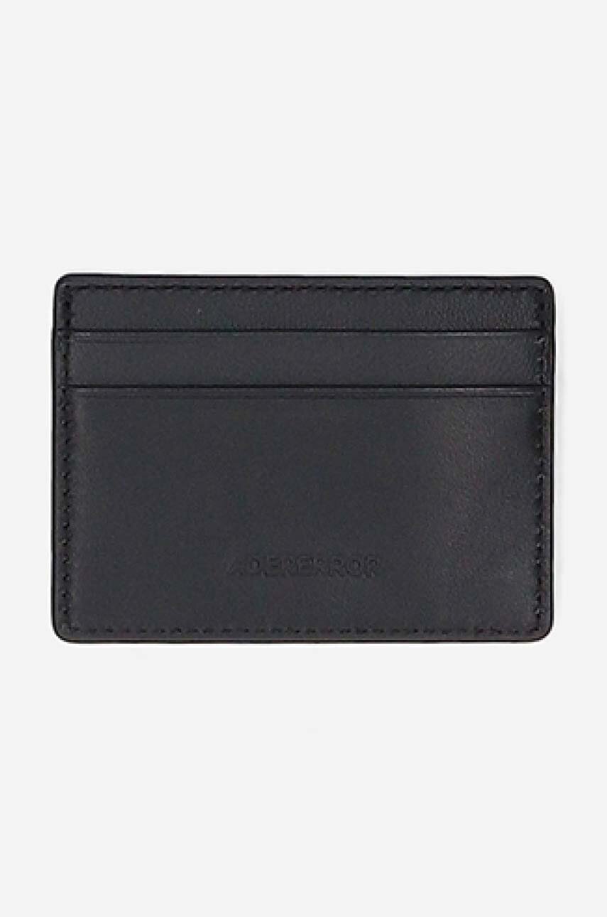 Ader Error leather card holder black color at PRM US