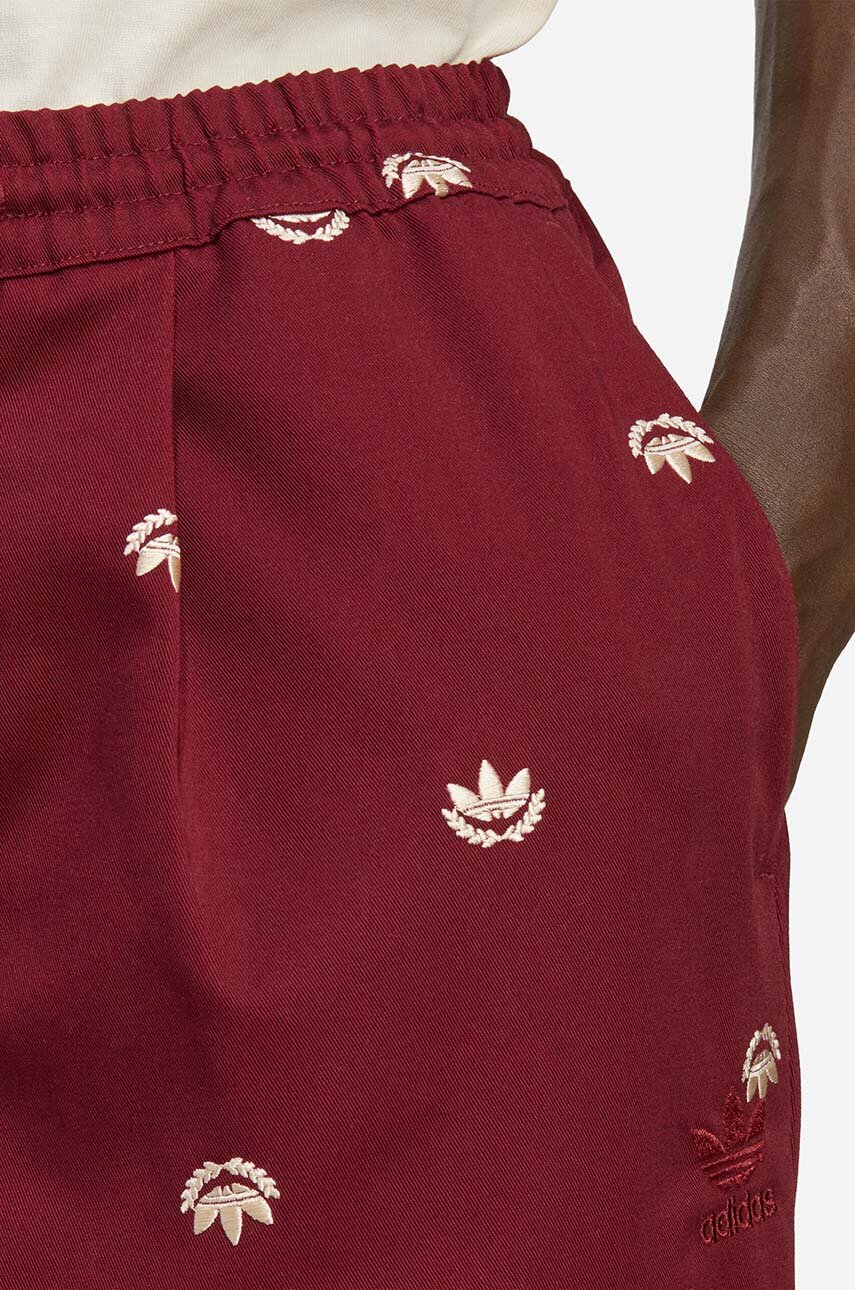 adidas Originals spodnie Hta Chino męskie kolor czerwony wzorzyste ...