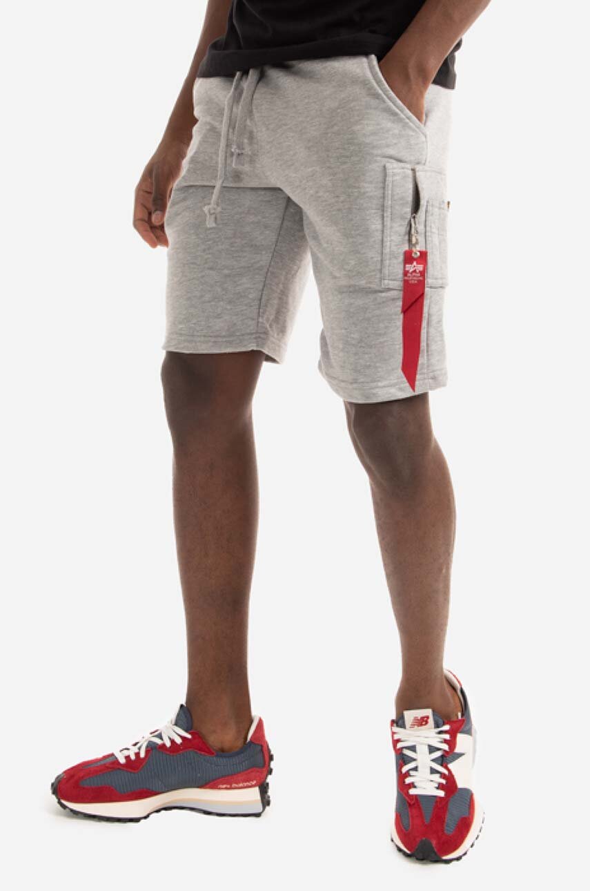 Alpha Industries shorts X-Fit Cargo Short men's gray color at PRM US