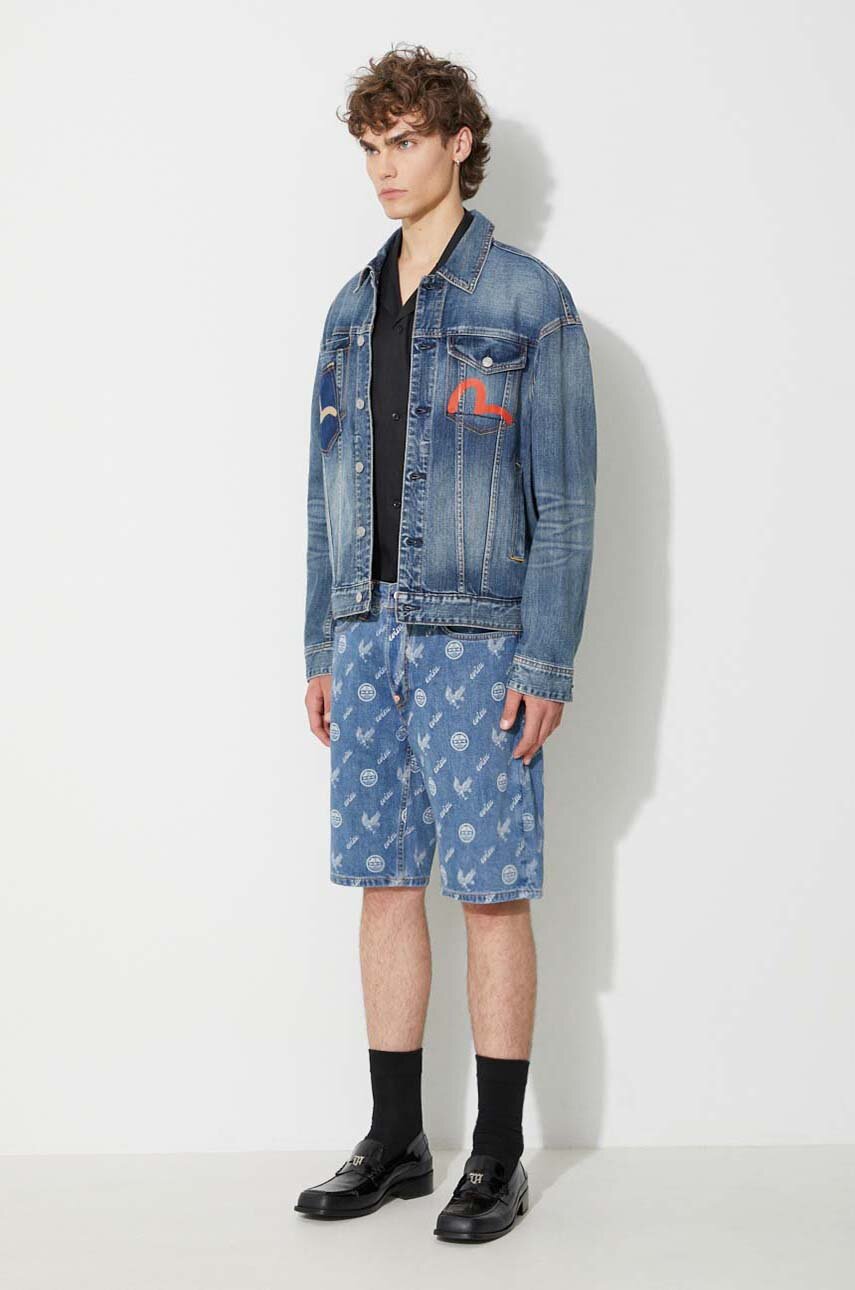 Evisu denim shorts men's blue color at PRM US
