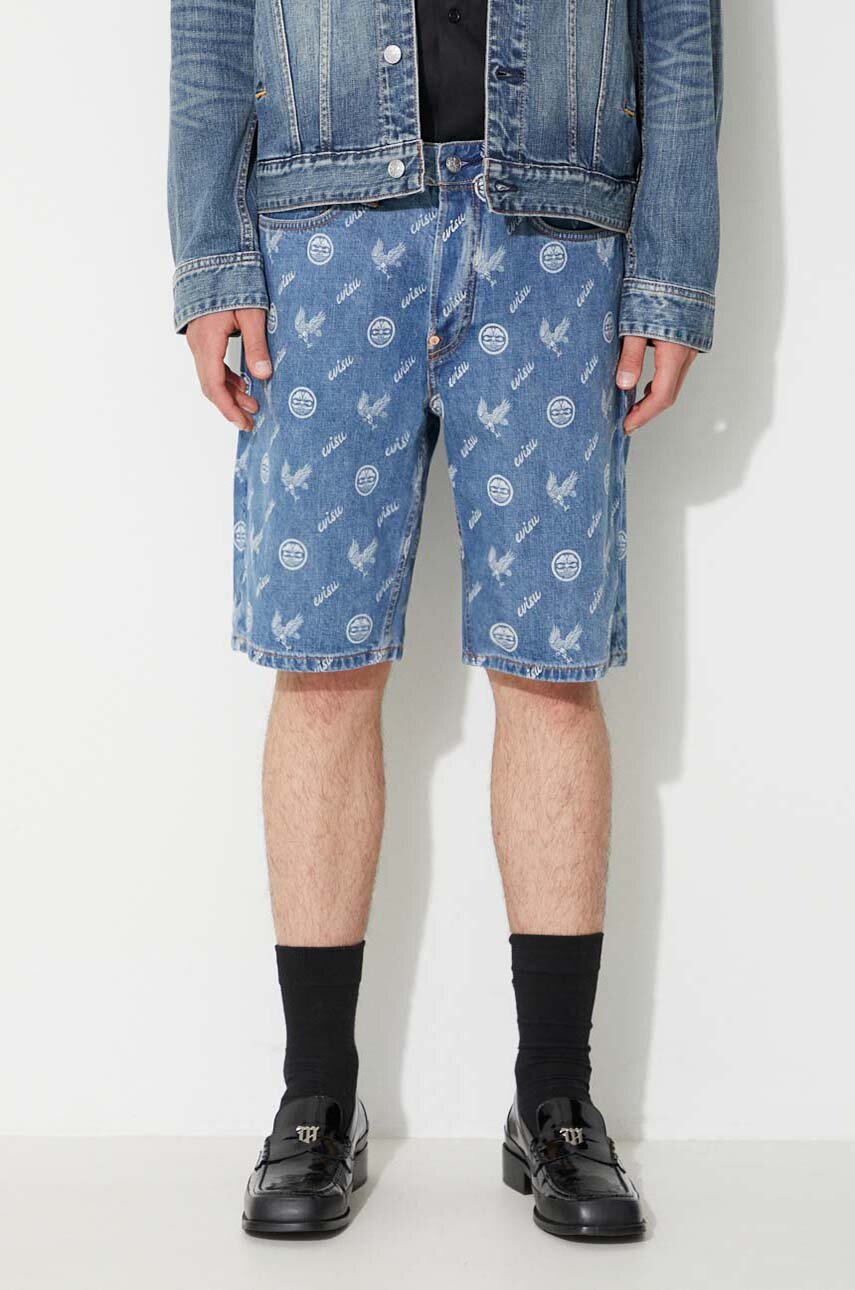 Evisu denim shorts men's blue color at PRM US