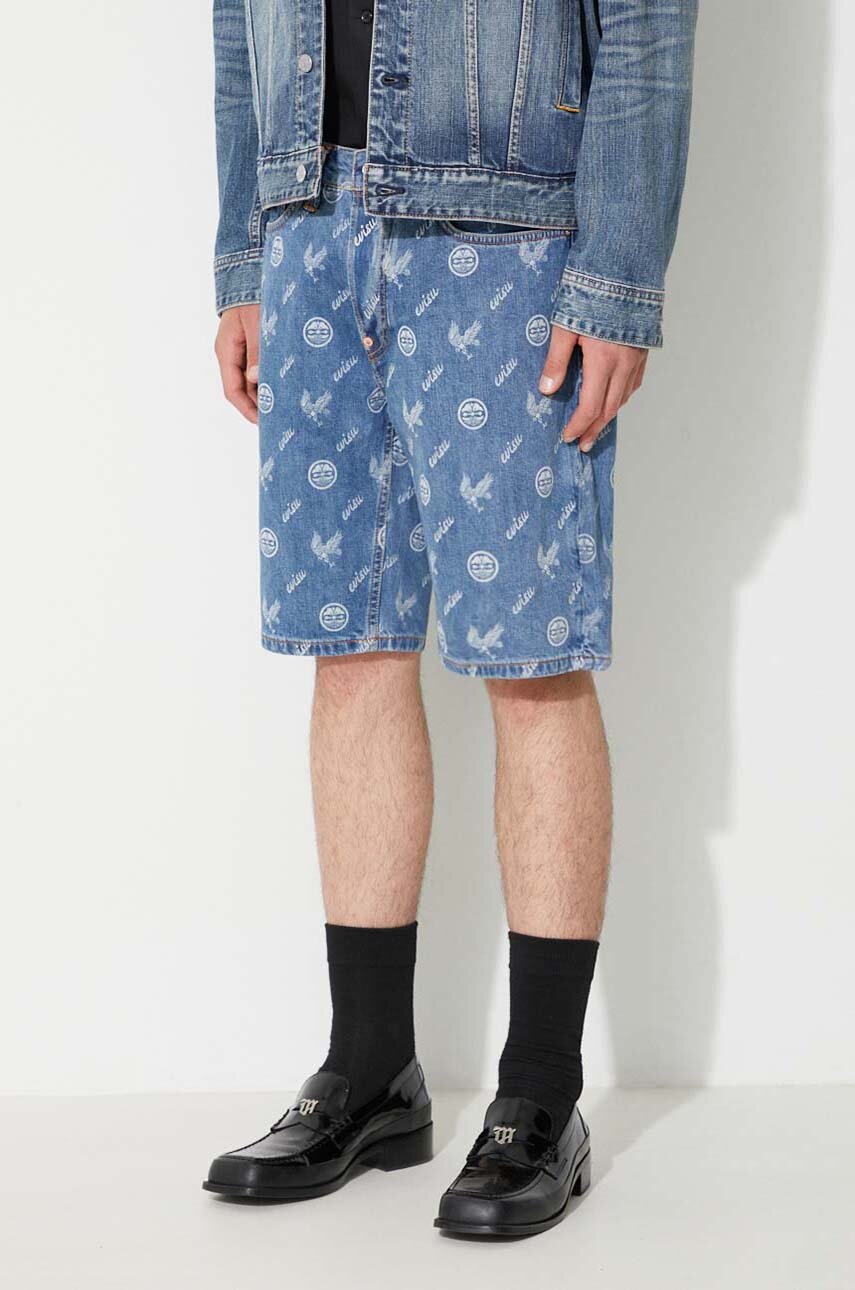 Evisu denim shorts men's blue color | buy on PRM