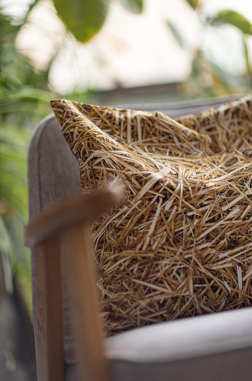 Foonka poduszka wypełniona łuską gryki Słoma 40x40 cm | Answear.com