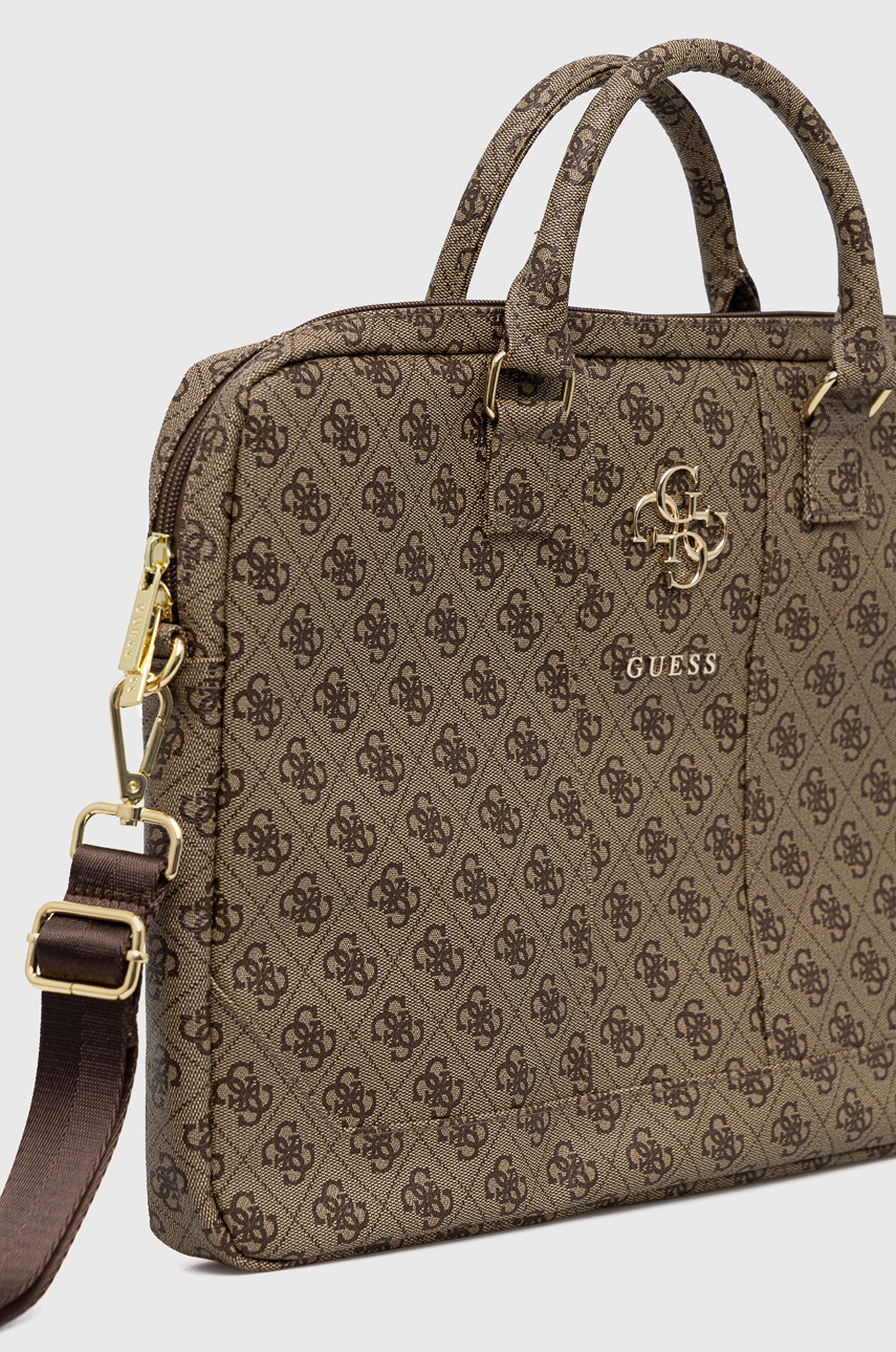 Guess Torba na laptopa, kolor brązowy | Answear.com