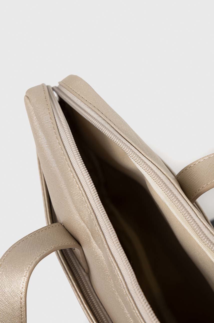 Guess geanta laptop Torba Na Laptopa 16" culoarea bej | ANSWEAR.ro