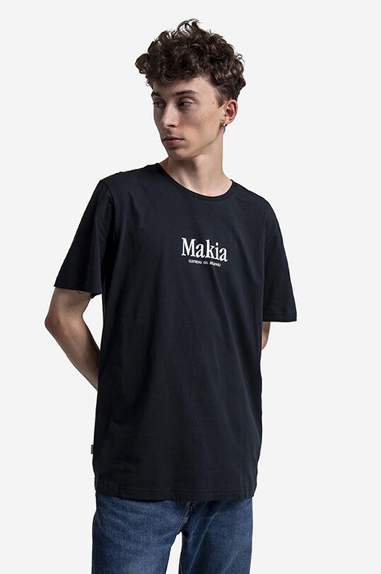 Makia cotton T-shirt Strait black color Makia Strait M21226 011 | buy ...