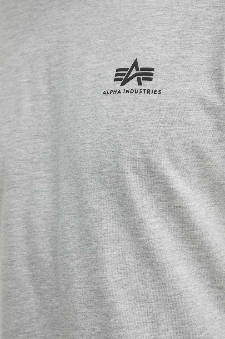 Alpha Industries t-shirt Basic T Small Logo men’s gray color 188505.17 ... Alpha Industries t-shirt Basic T Small Logo men’s gray color 188505.17 ...