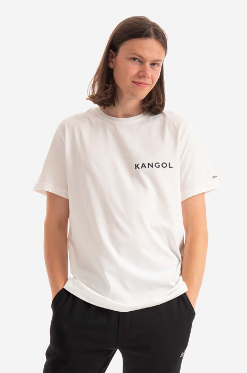 Kangol t-shirt bawełniany Heritage Basic kolor biały z nadrukiem KLHB003-OFFWHITE | Answear.com
