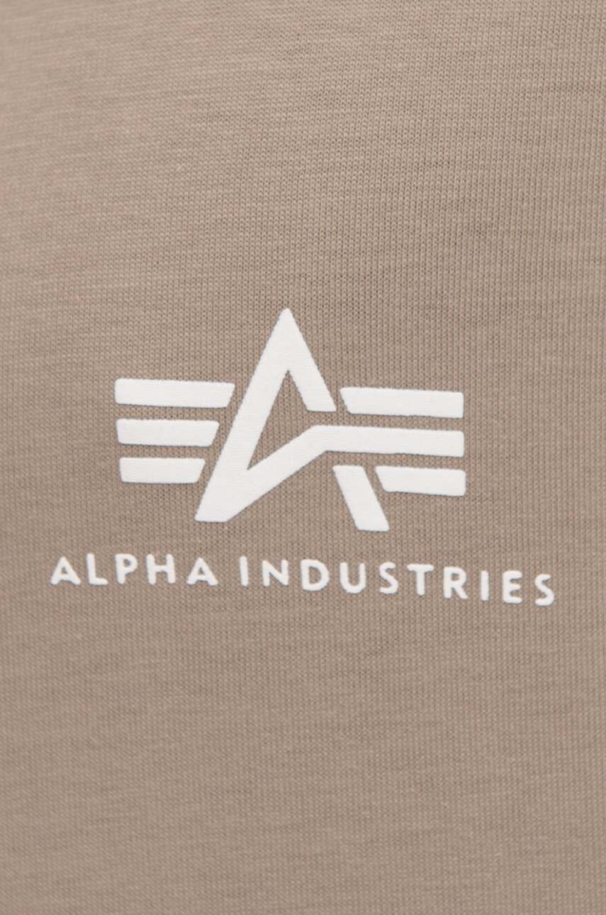 Alpha Industries t-shirt bawełniany Alpha Industries Basic T Small Logo 188505 679 kolor beżowy ...