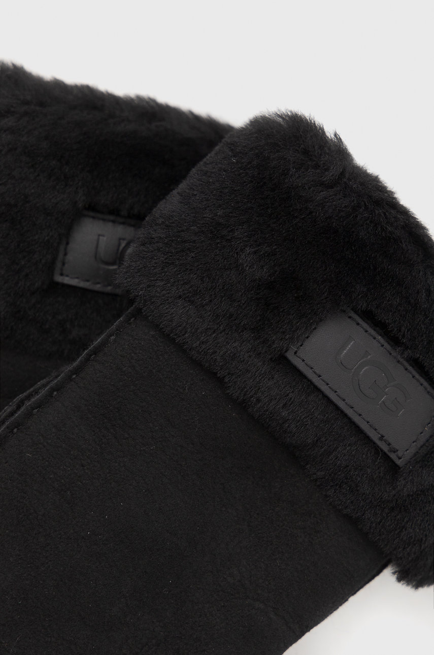 Semišové rukavice UGG, barva černá | ANSWEAR.cz