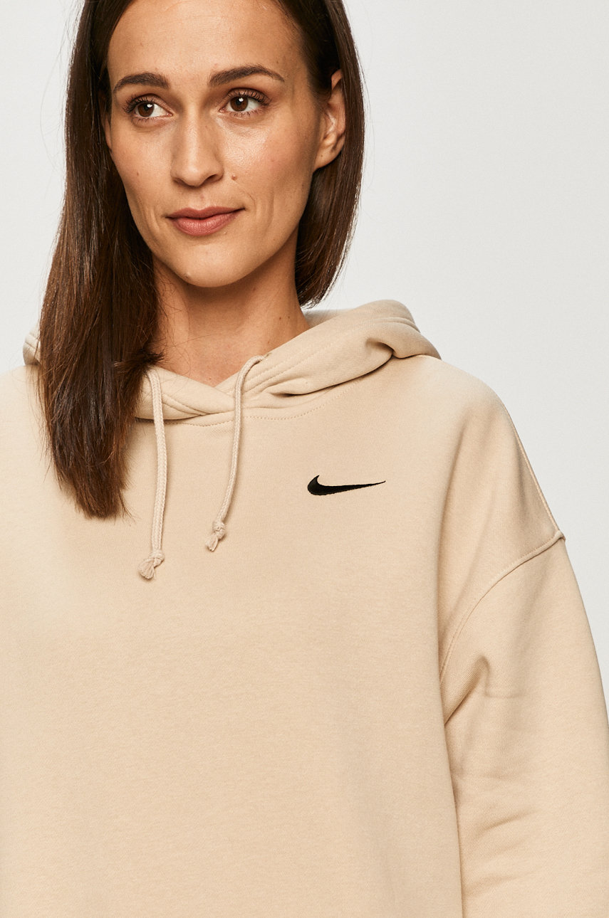 Mikina Nike Sportswear dámska, priehľadná farba, jednofarebná | ANSWEAR.sk