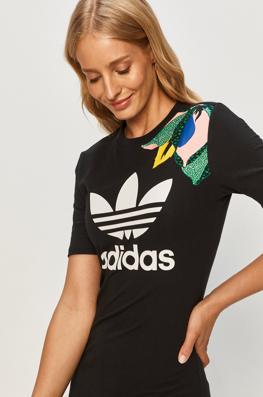 adidas Originals - Šaty GC6829, barva černá | ANSWEAR.cz