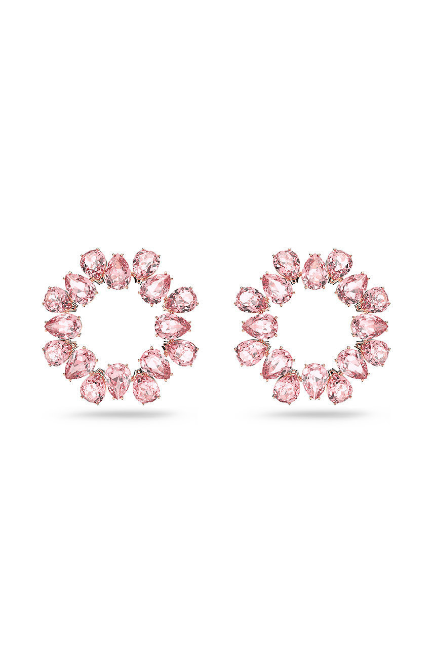 Náušnice Swarovski ružová farba | ANSWEAR.sk