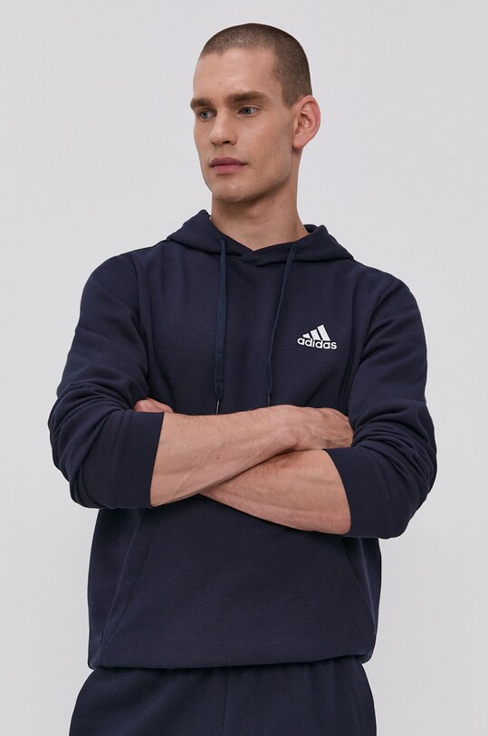 Суичър adidas H12216 мъжки в тъмносиньо с изчистен дизайн | ANSWEAR.bg