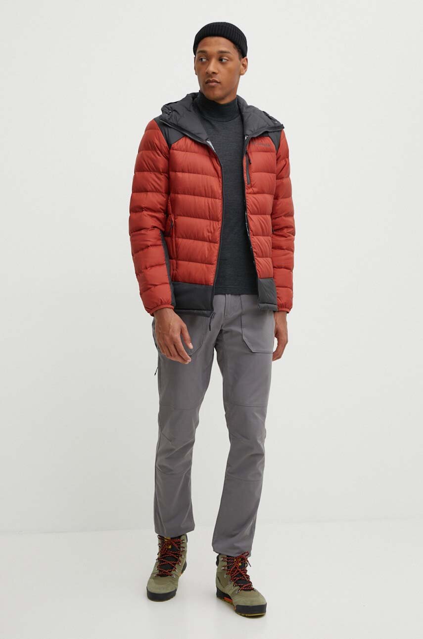 Columbia kurtka puchowa M Autumn Park Down Hoode męska kolor czerwony ...