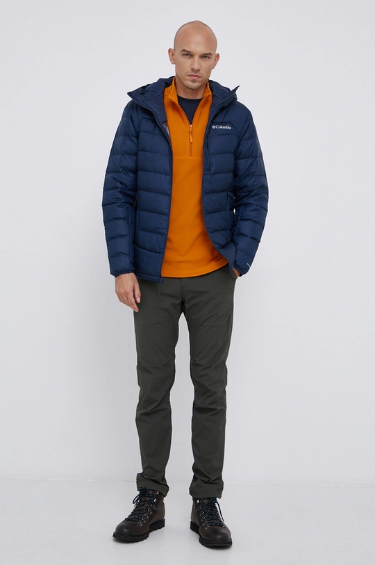 Columbia down jacket M Autumn Park Down Hoode men's navy blue color ...