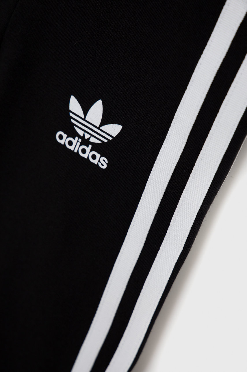 adidas Originals Legginsy dziecięce H25256 kolor czarny z aplikacją ...