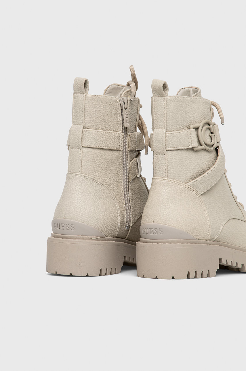 Workery Guess ODANNA dámske, krémová farba, na plochom podpätku FL7ODN ...
